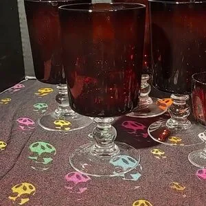 Source Unknown | Accents | Goth Vampire Dinner Party Deep Red Glassware ...
